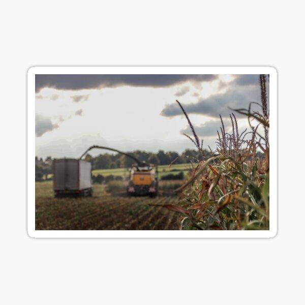 "New Holland Forage Harvester filling Scania R450" Sticker for Sale by ...