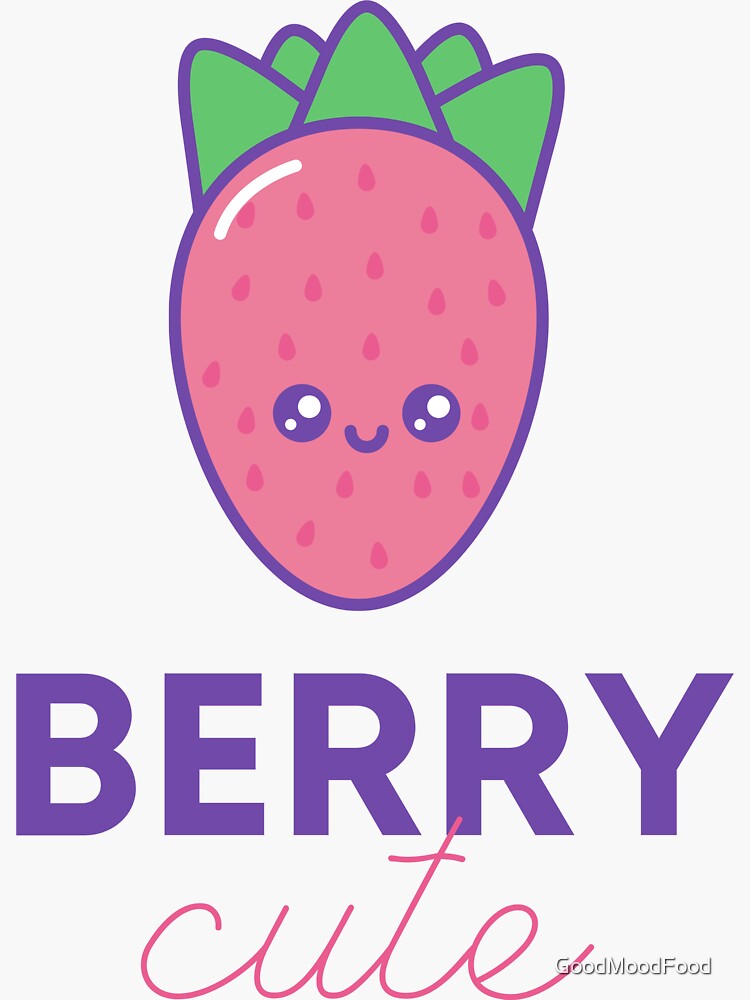 "Berry Cute Very Cute Food Meme" Sticker by GoodMoodFood | Redbubble