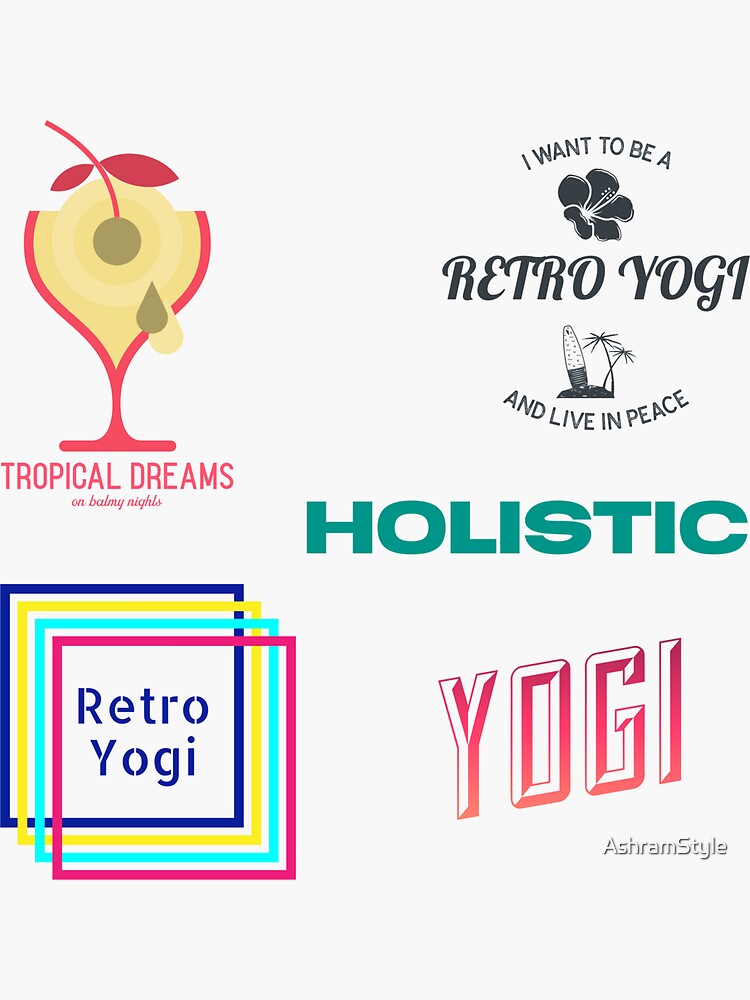 " Holistic, Holistic Approach, Ayurveda, yoga slogan sticker pack, yoga ...