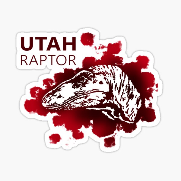 "The Isle Game Utahraptor/Velociraptor White & Red" Sticker for Sale by ...