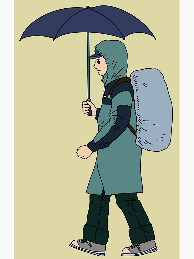 "raincoat" Sticker for Sale by andinend | Redbubble