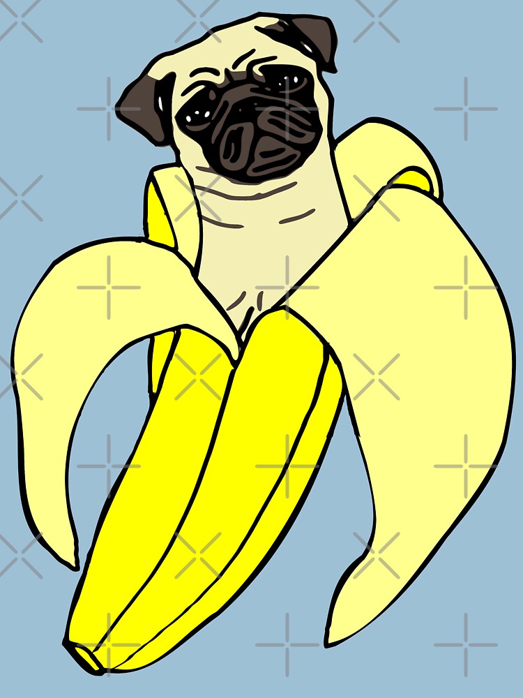 "banana pug" T-shirt for Sale by FandomizedRose | Redbubble | pugs t ...