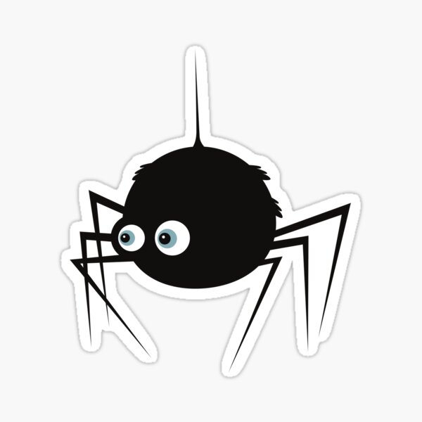 "a black Spider " Sticker for Sale by RehabMohamad | Redbubble