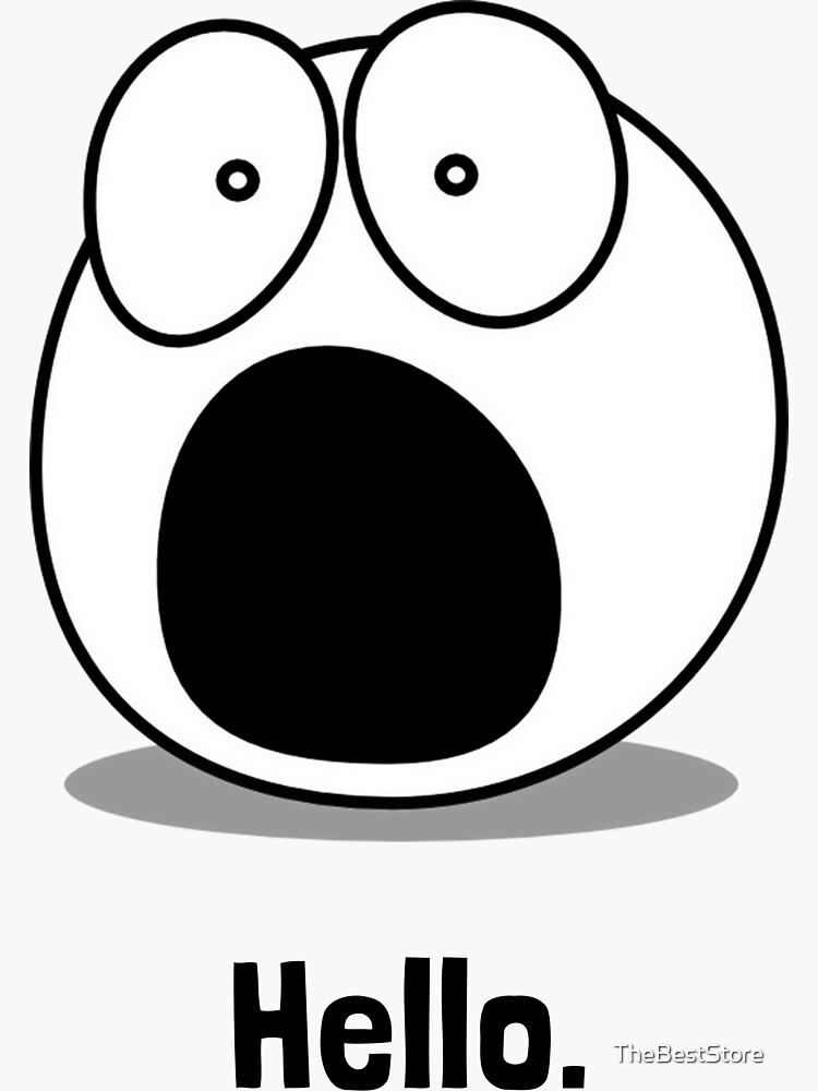 "Hello Cartoon" Sticker for Sale by TheBestStore | Redbubble