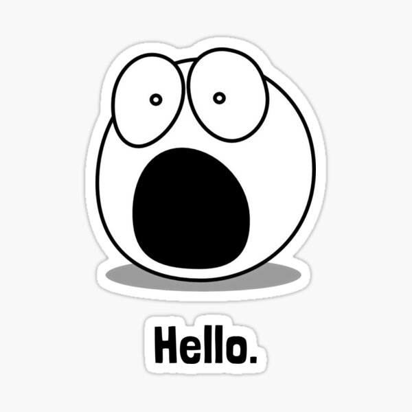 "Hello Cartoon" Sticker for Sale by TheBestStore | Redbubble