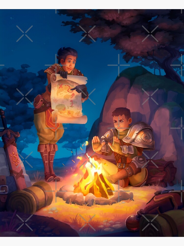 "Camping Adventurers | fantasy art" Poster by warmfuzzylogic | Redbubble