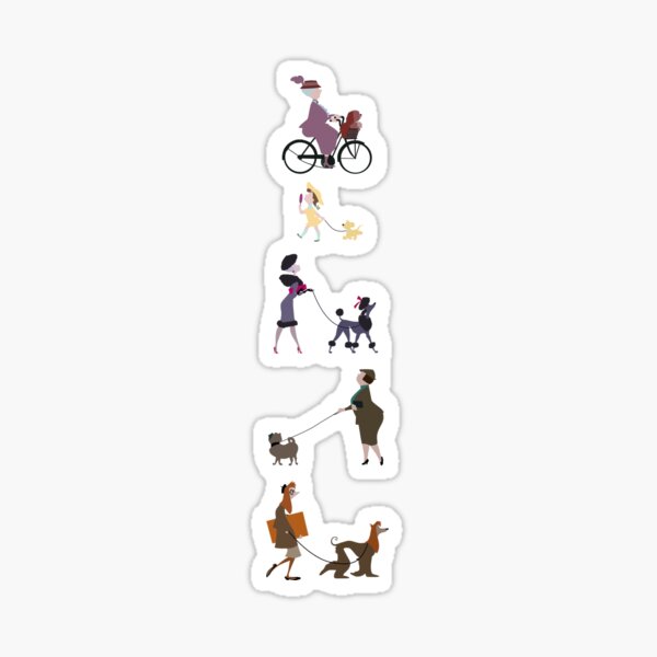 "The Dog Walkers" Sticker for Sale by beefy-lamby | Redbubble