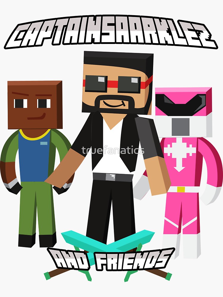 "CaptainSparklez, AllShamNoWow, NFEN - Minecraft Youtubers" Sticker for ...