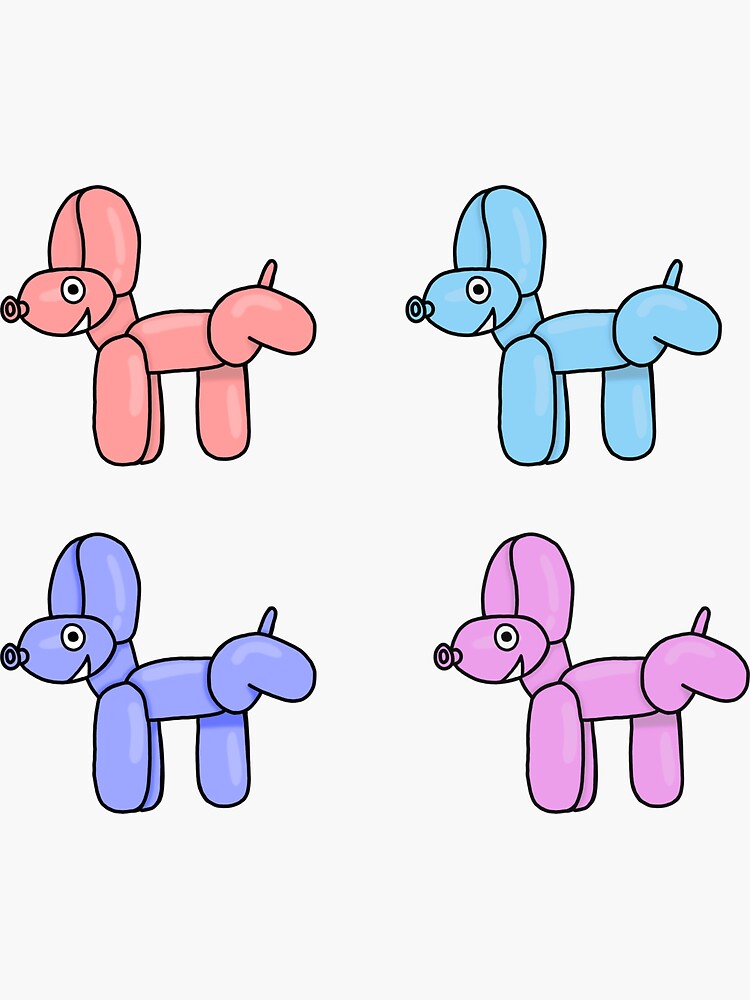 "Balloon Dog Peeing Sticker pack" Sticker for Sale by Arsumran | Redbubble