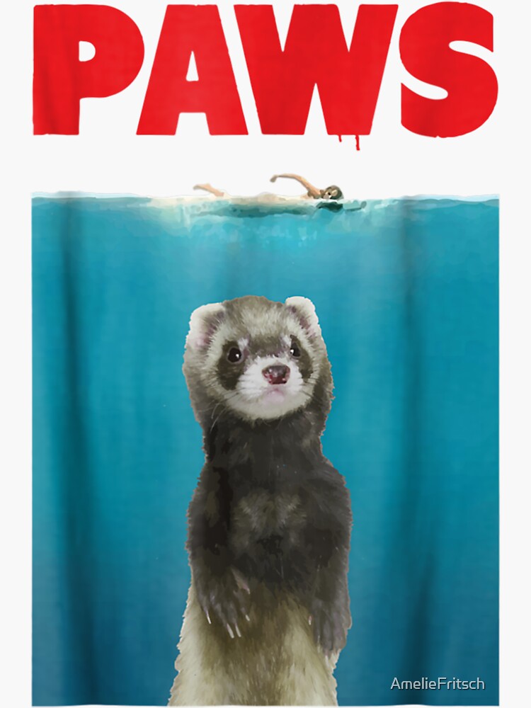 "Paws Ferret" Sticker by AmelieFritsch | Redbubble