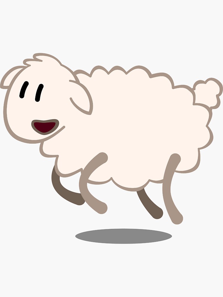 "Happy Cartoon Lamb Jumping" Sticker for Sale by MumuMundo | Redbubble