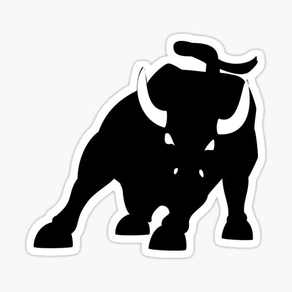 "Bull minimal" Sticker for Sale by kispixart | Redbubble