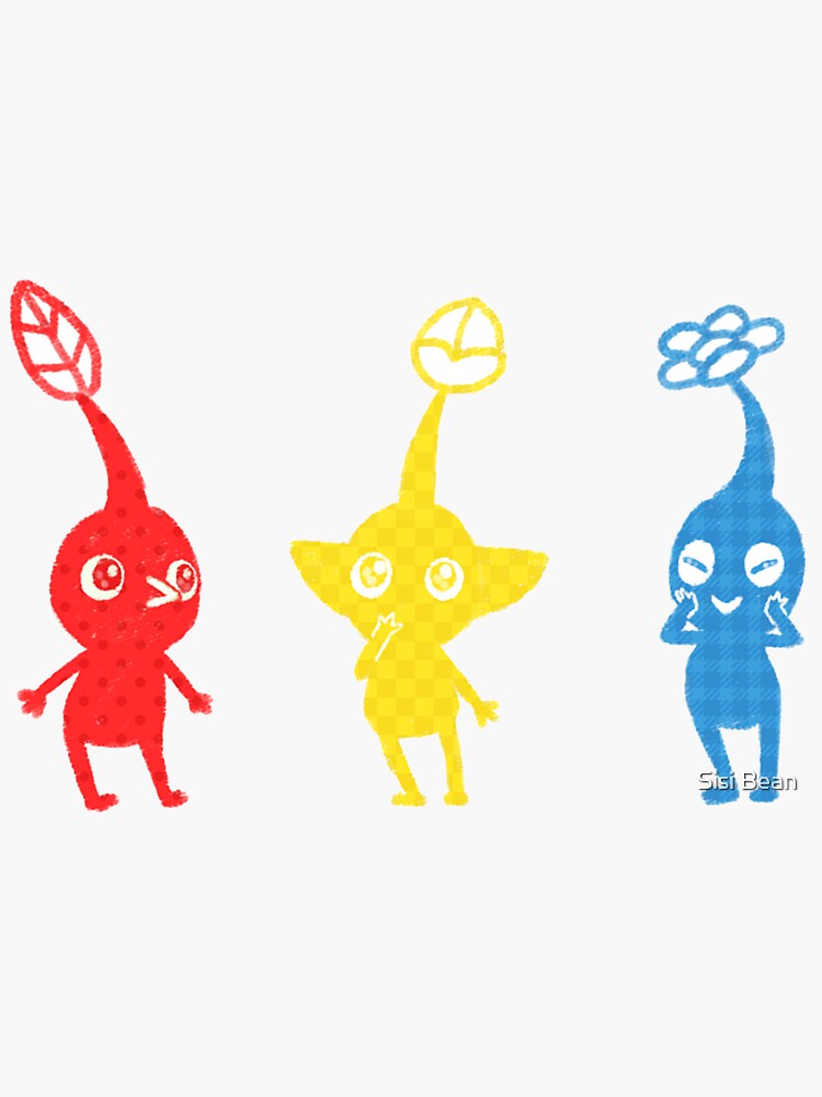 "Textured Pikmin Stickers Set 1" Sticker for Sale by Sissi6 | Redbubble