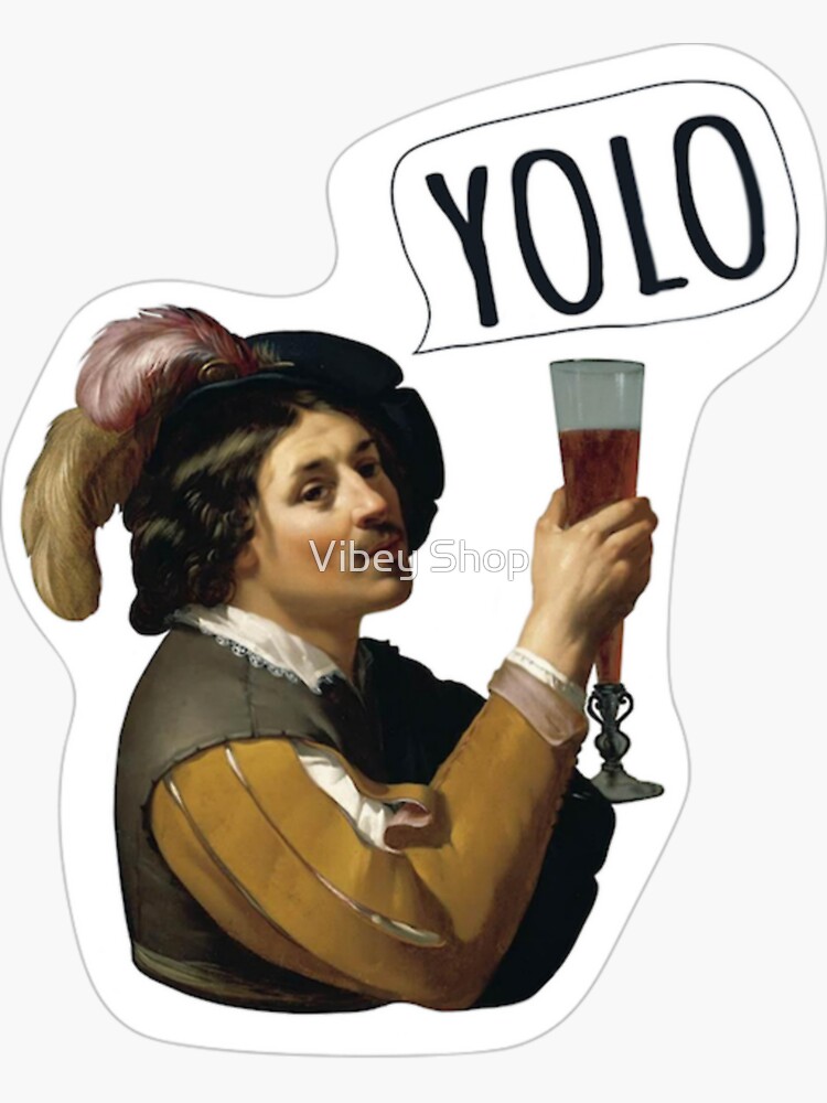 "YOLO old aesthetic" Sticker for Sale by stefanplus | Redbubble