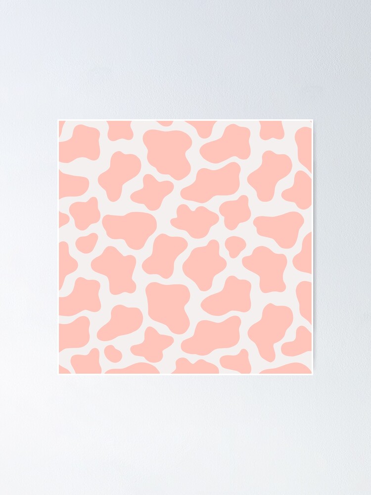 "aesthetic pastel peach cow print" Poster by STAR10008 | Redbubble