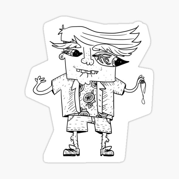 "boy string" Sticker by Eesti-Tomato | Redbubble