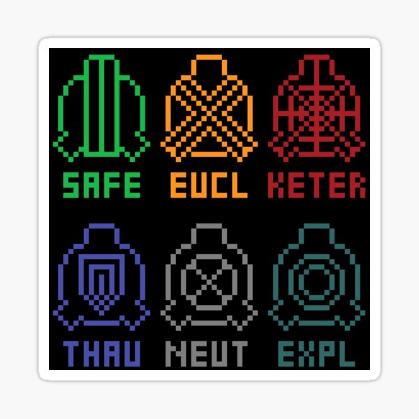 "SCP object class classification *TOP QUALITY*" Sticker for Sale by ...