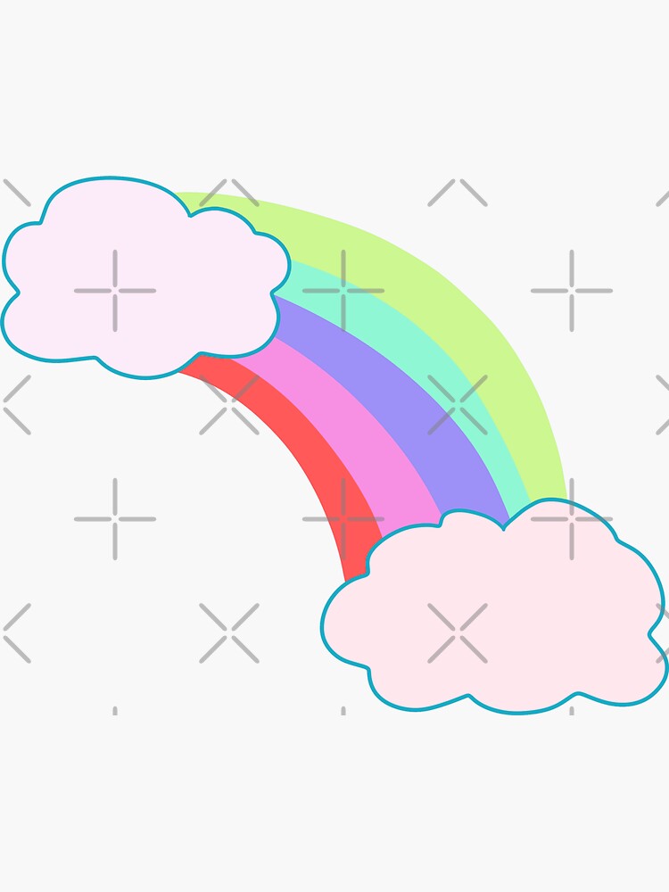 "Rainbow Clouds" Sticker by SaradaBoru | Redbubble