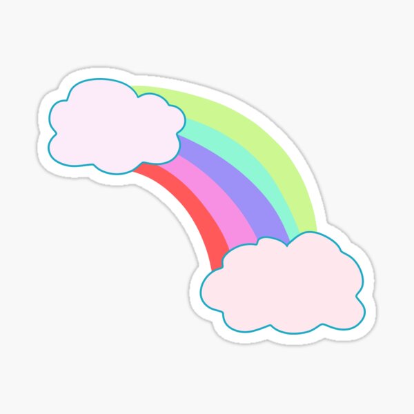Rainbow Clouds Sticker By Saradaboru Redbubble