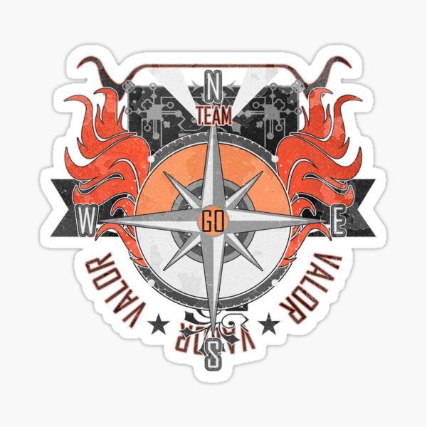 "Team Red - Valor" Sticker by NicoNicoNEET | Redbubble