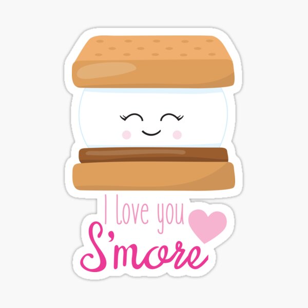"Smore Valentines I Love You Smore" Sticker by TamGustam | Redbubble