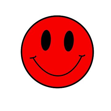 "Red Smiley Face" Sticker for Sale by srgdesigns | Redbubble