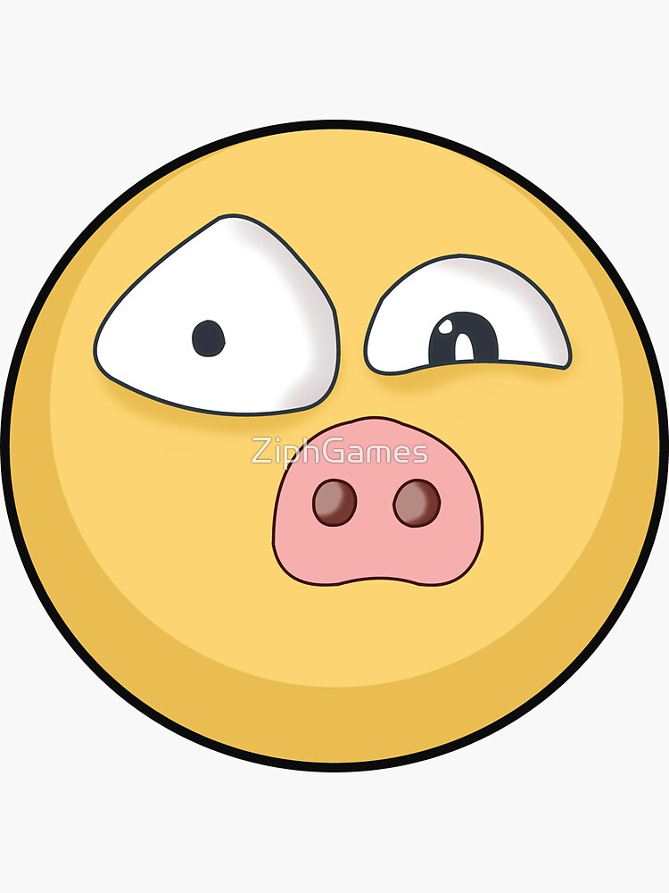 "yellow pig" Sticker for Sale by ZiphGames | Redbubble