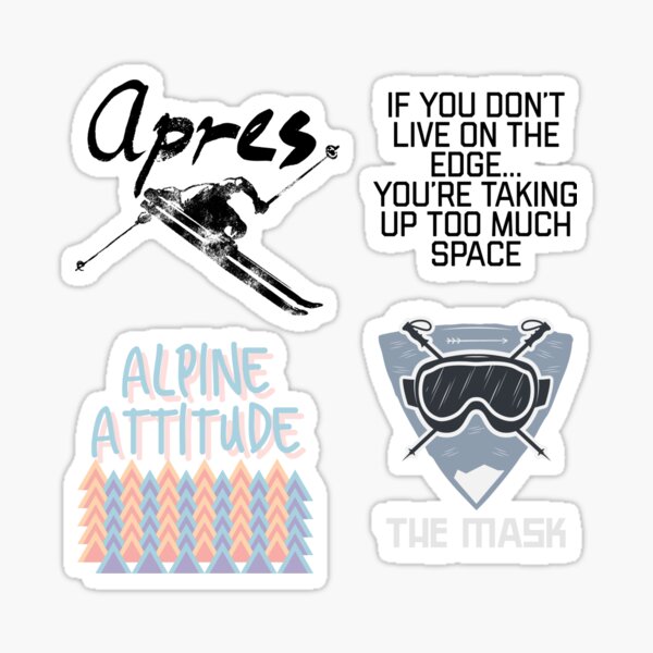 "Powder Power, Skier, Snowboarding, snowboarding sticker pack, snow ...