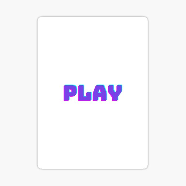"play.png" Sticker for Sale by adrielletaiza | Redbubble