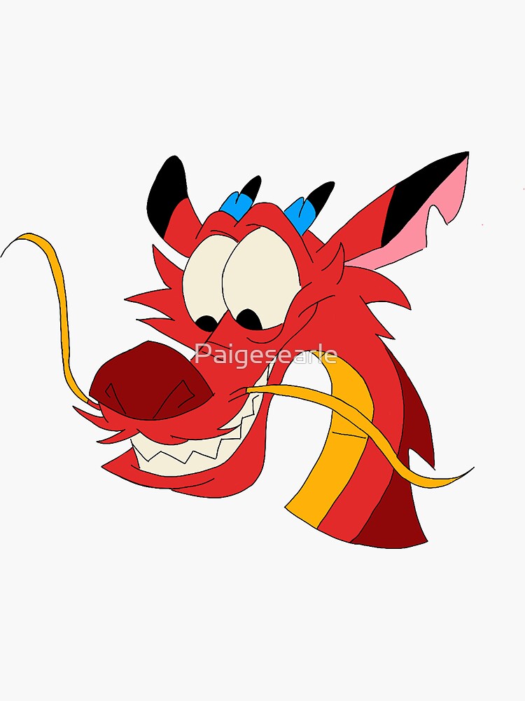 "mushu" Sticker for Sale by Paigesearle | Redbubble