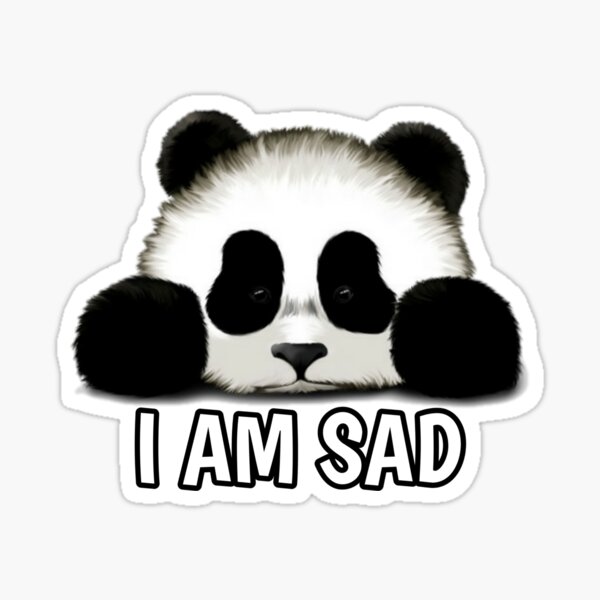"Panda sad" Sticker by irgiajipamugi | Redbubble
