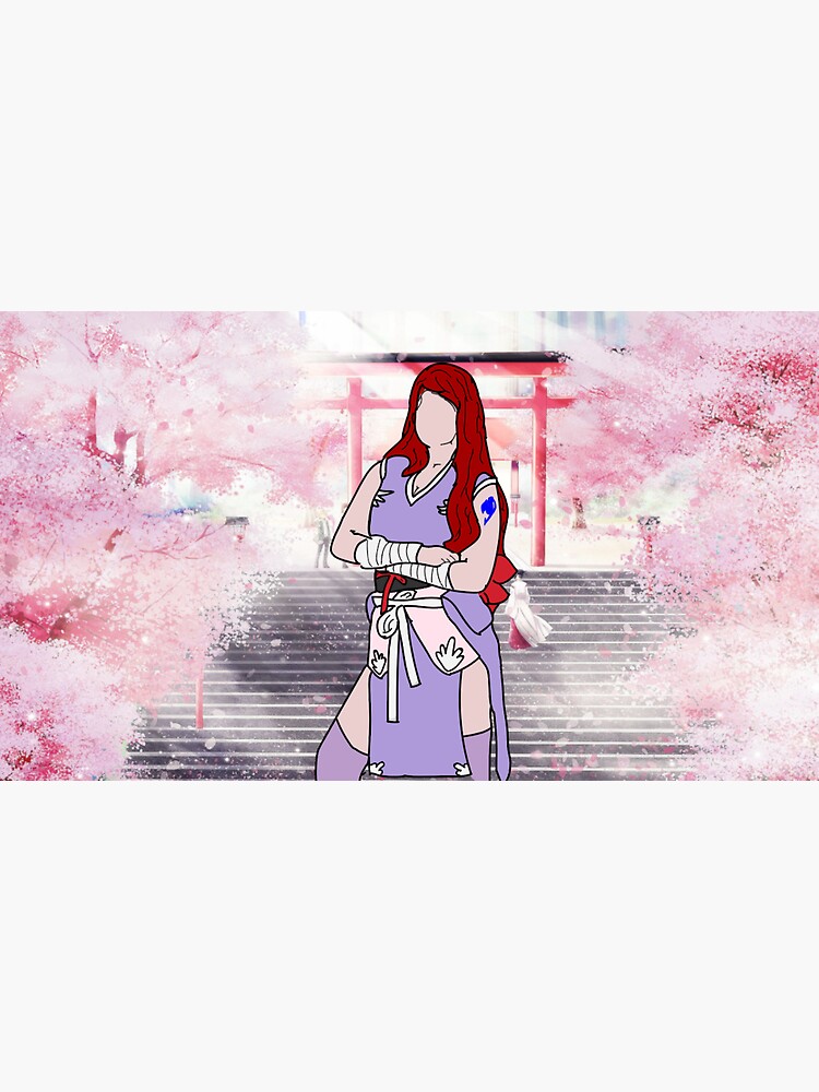 "Erza Scarlet cosplay drawing" Sticker by ploin | Redbubble