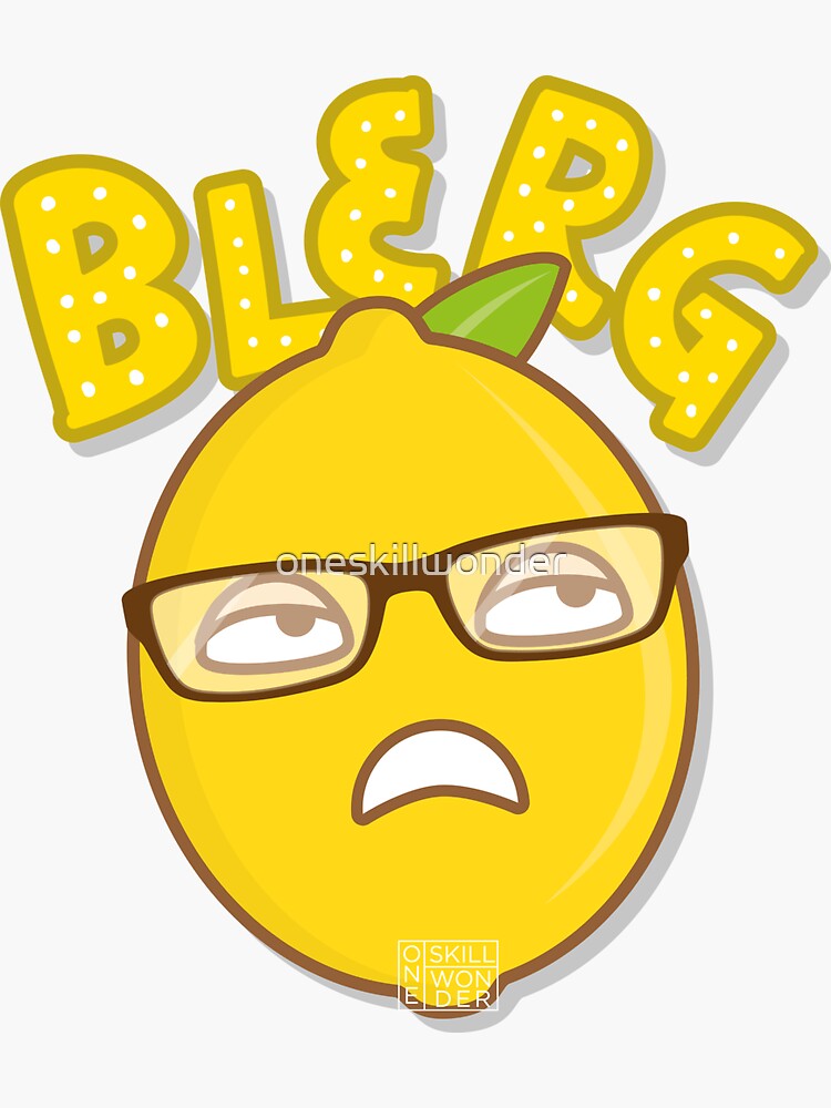 "Blerg" Sticker for Sale by oneskillwonder | Redbubble