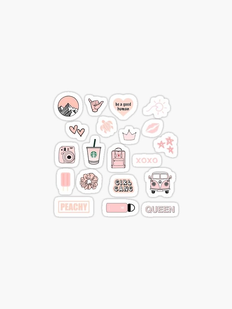 "pink aesthetic sticker sheet" Sticker for Sale by stickerthemup ...