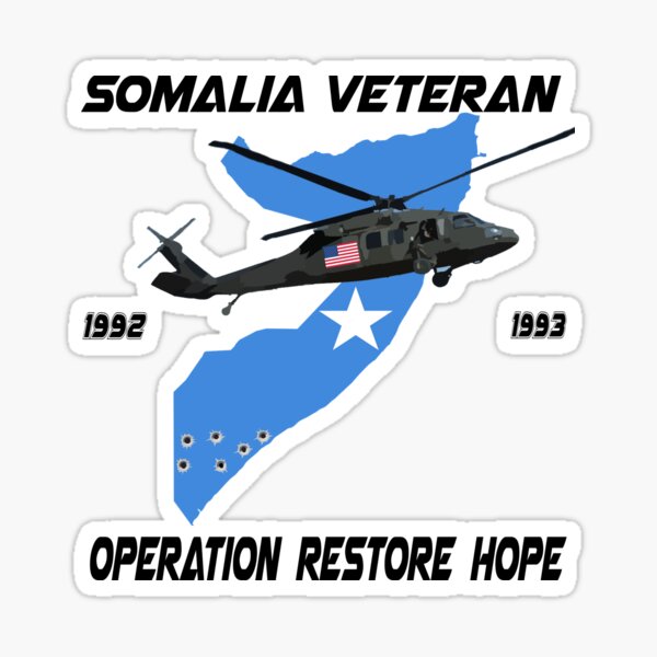 "Somalia Veteran Operation Restore Hope T-Shirt" Sticker for Sale by ...