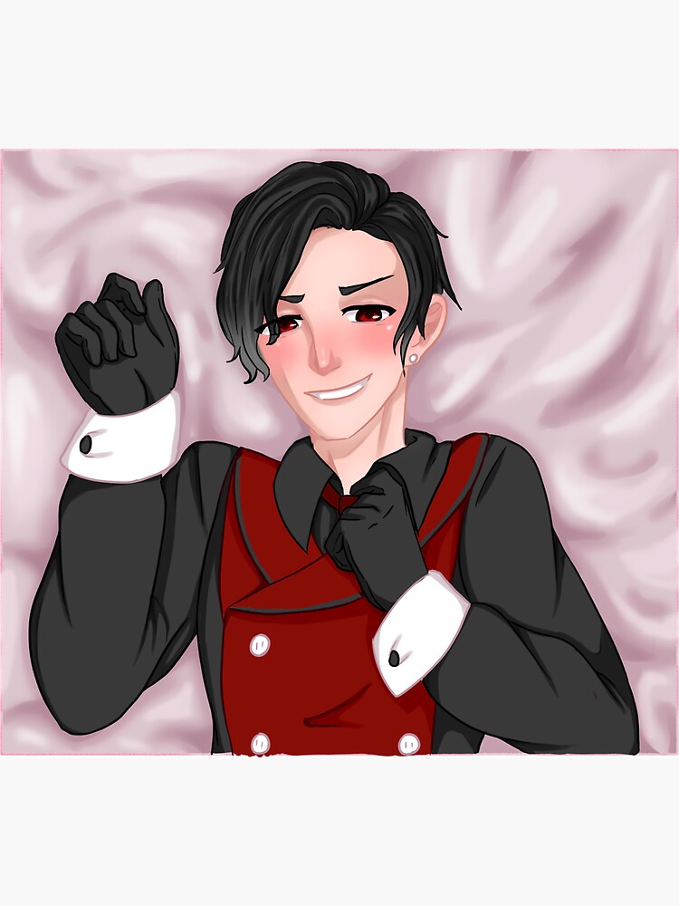 "Obey Me Blushing Lucifer" Sticker for Sale by Sammytriestoart | Redbubble