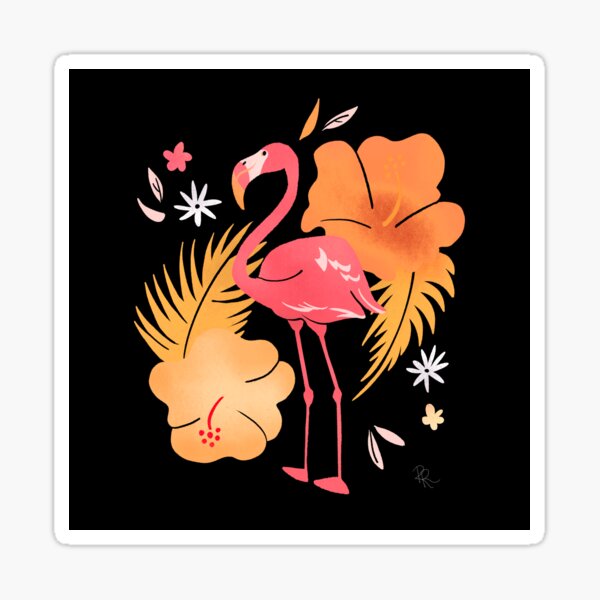 "Neon Flamingo" Sticker for Sale by Ronni Runyon | Redbubble