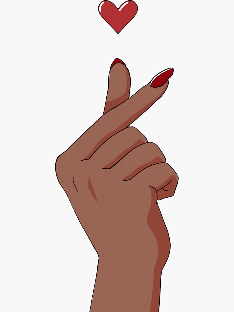 "heart ppyong " Sticker by TheKimcheeTrain | Redbubble