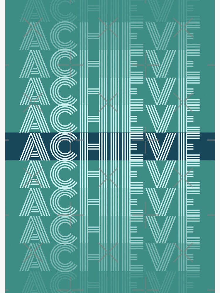 "Positive Word - Achieve" Sticker by MotivationFlow | Redbubble