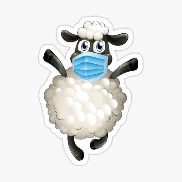 "Masked Sheep" Sticker for Sale by saltashdesigns | Redbubble