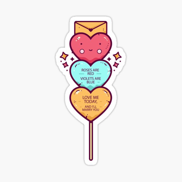 "Heart Lolly" Sticker by artMoni | Redbubble