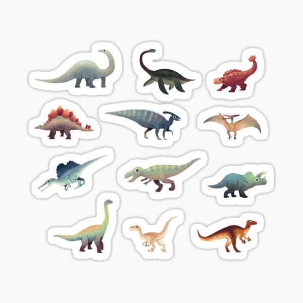 "Cute dinosaurs" Sticker for Sale by skrich | Redbubble