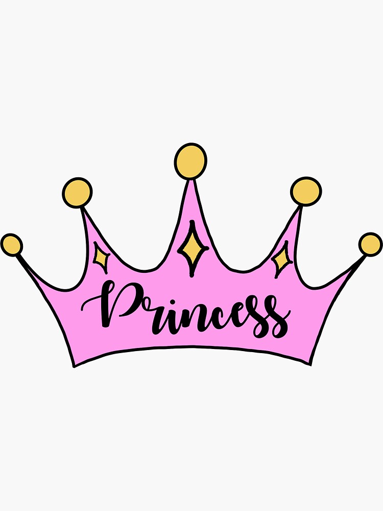 "Princess Crown Sticker" Sticker for Sale by brianna645 | Redbubble