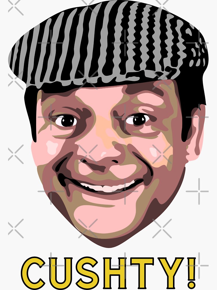 "Cushty! - Del Boy" Sticker for Sale by Random-Tees | Redbubble