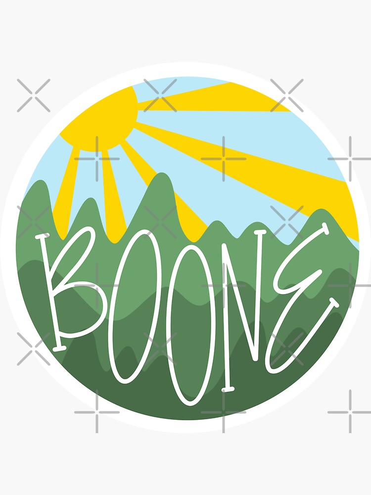 "boone mountains" Sticker by dinaac | Redbubble