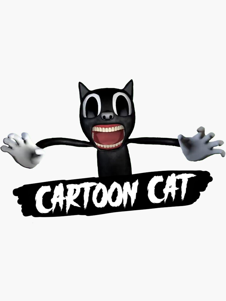 "Cartoon Cat" Sticker for Sale by EdenRose19 | Redbubble