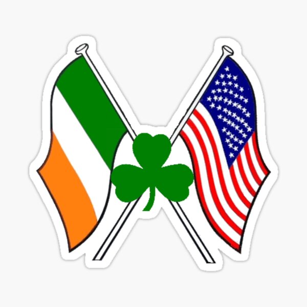 "Irish-American Flags" Sticker for Sale by Judge Stickers | Redbubble