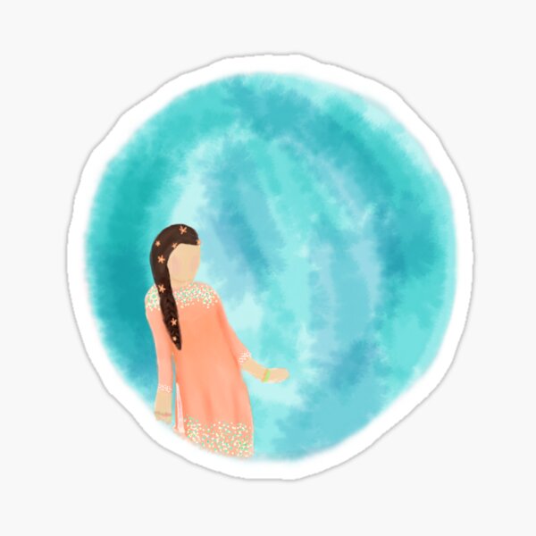 "Vietnamese Girl in an Ao Dai (Traditional Vietnamese Dress)" Sticker ...