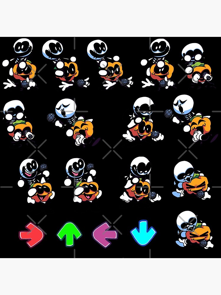 Lámina fotográfica «Skid & Pump Friday Night Funkin Negro» de ...