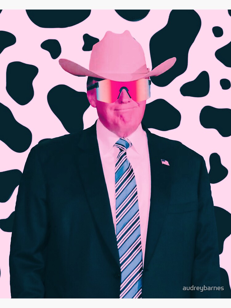 "Cow Trump w/ Pitties" Sticker for Sale by audreybarnes | Redbubble